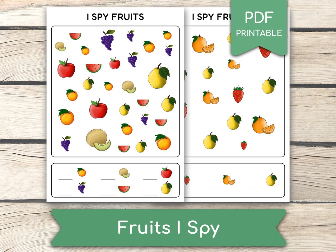 Fruits I Spy Worksheet, Fruits Activity, I Spy Activity, Educational ...