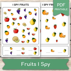 Fruits I Spy Worksheet, Fruits Activity, I Spy Activity, Educational ...