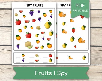 Fruits I Spy Worksheet, Fruits Activity, I Spy Activity, Educational ...