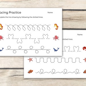 Preschool Line Tracing Practice, Ocean Animals Pre-writing Activities ...