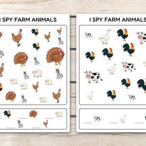 Farm Animals I Spy Worksheet, Farm Animals Activity, I Spy Activity ...