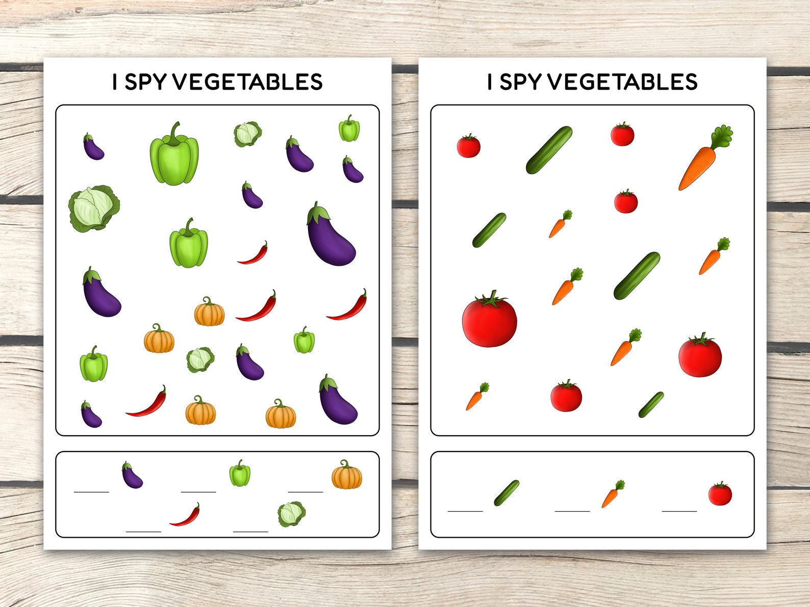 Vegetables I Spy Worksheet, Vegetables Activity, I Spy Activity ...