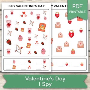Valentine's Day I Spy Worksheet, Valentine's Day Activity, I Spy ...