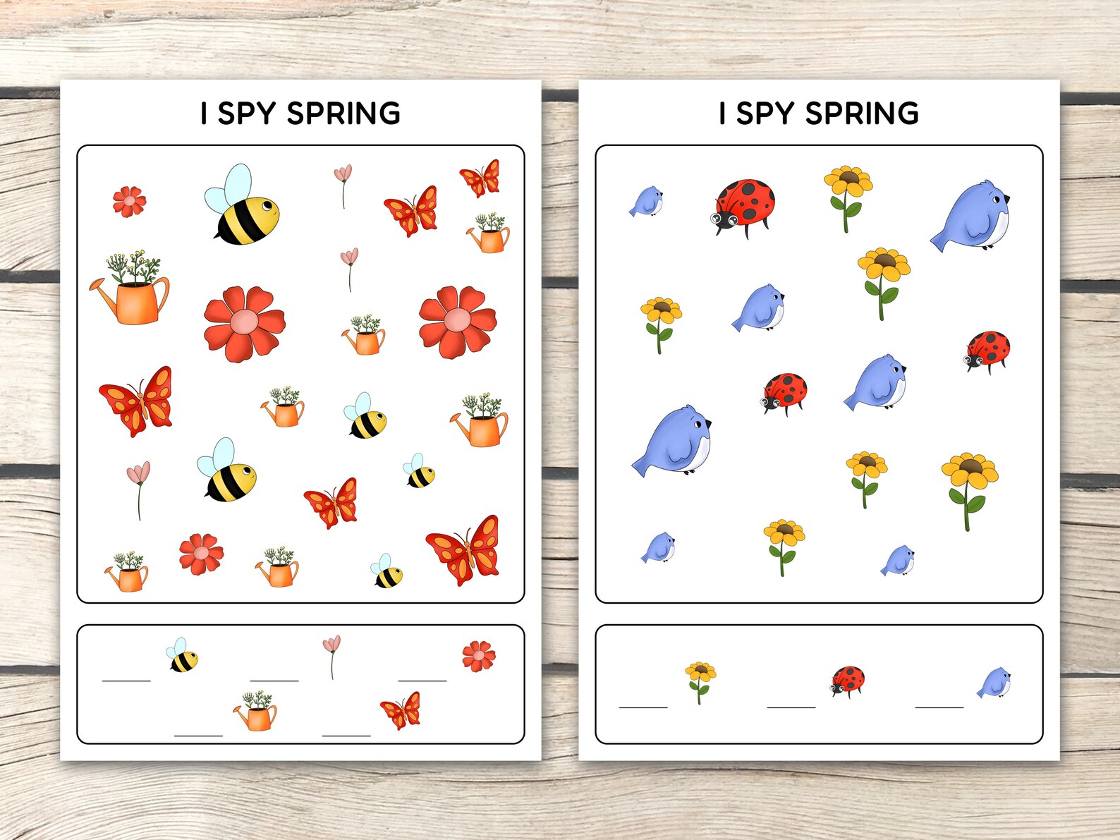 Spring I Spy Worksheet, I Spy Activity, Educational Preschool, Busy ...