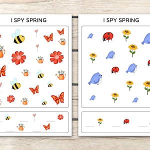 Spring I Spy Worksheet, I Spy Activity, Educational Preschool, Busy ...