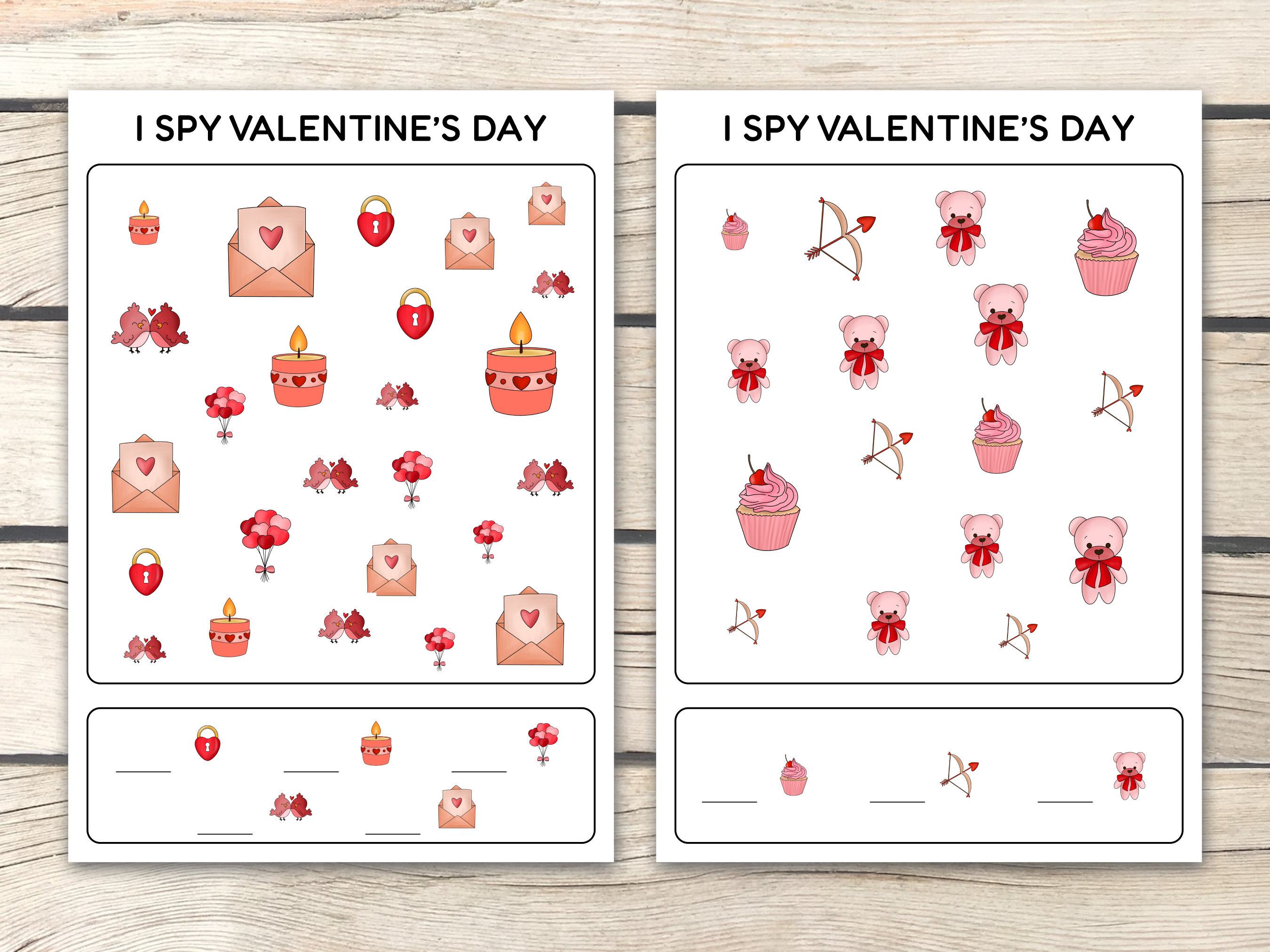 Valentine's Day I Spy Worksheet, Valentine's Day Activity, I Spy ...