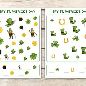 St. Patrick's Day I Spy Worksheet, I Spy Activity, St. Patrick's Day ...