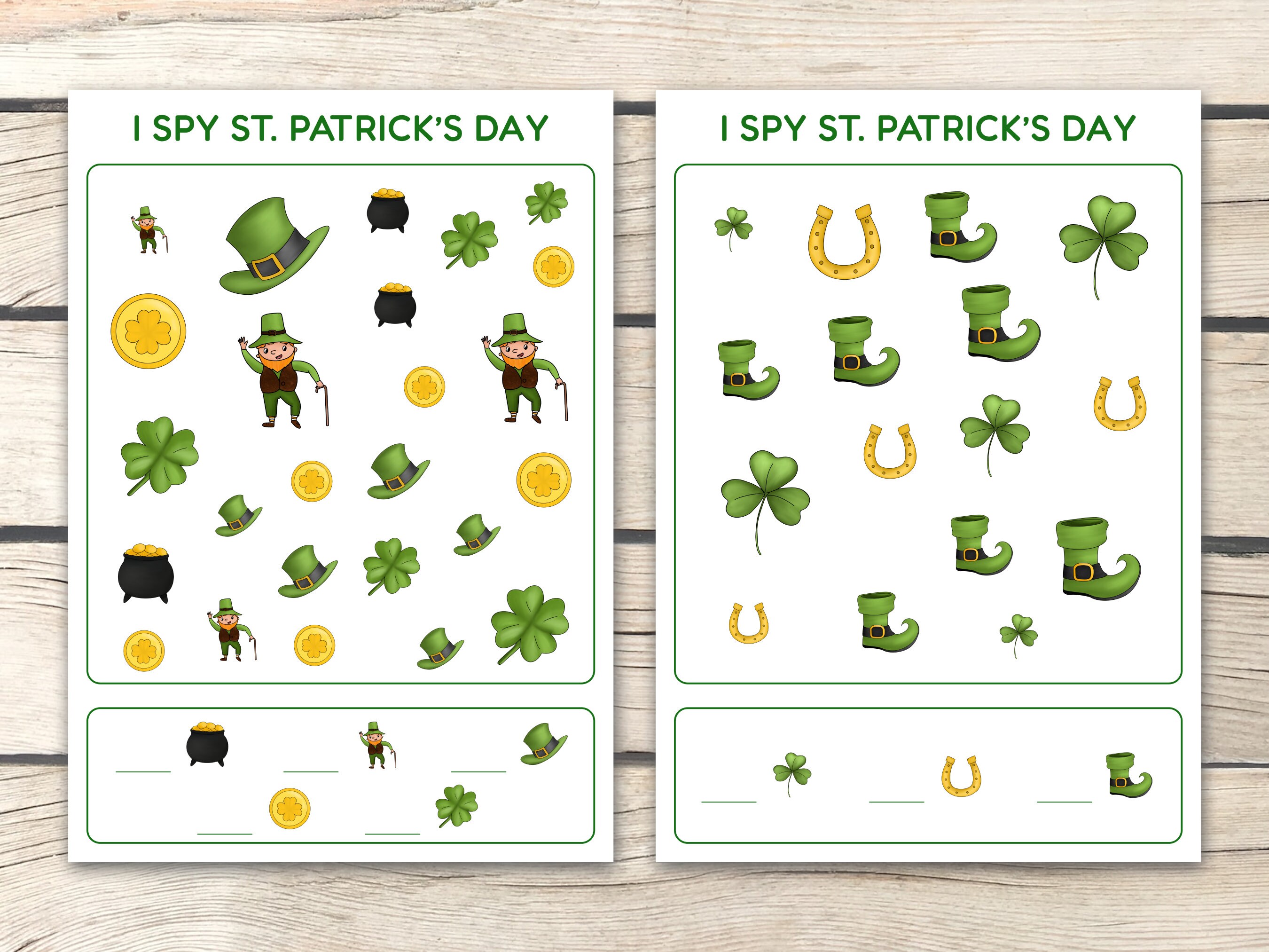 St. Patrick's Day I Spy Worksheet, I Spy Activity, St. Patrick's Day ...