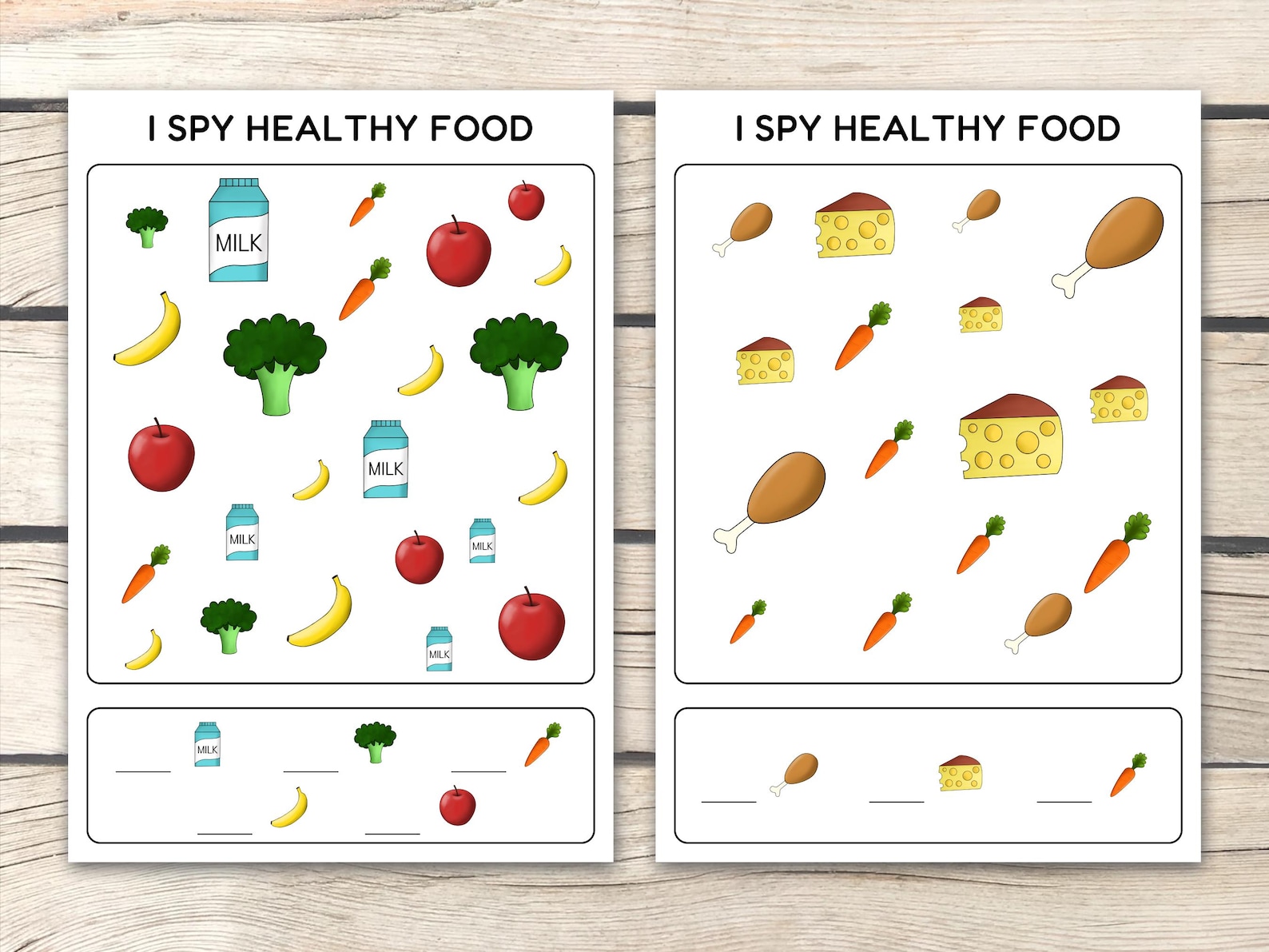 Healthy Food I Spy Worksheet, Healthy Food Activity, Healthy Food I Spy ...