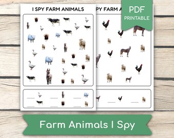 Farm Animals (real Pictures) I Spy Worksheet, Farm Animals Activity, I ...