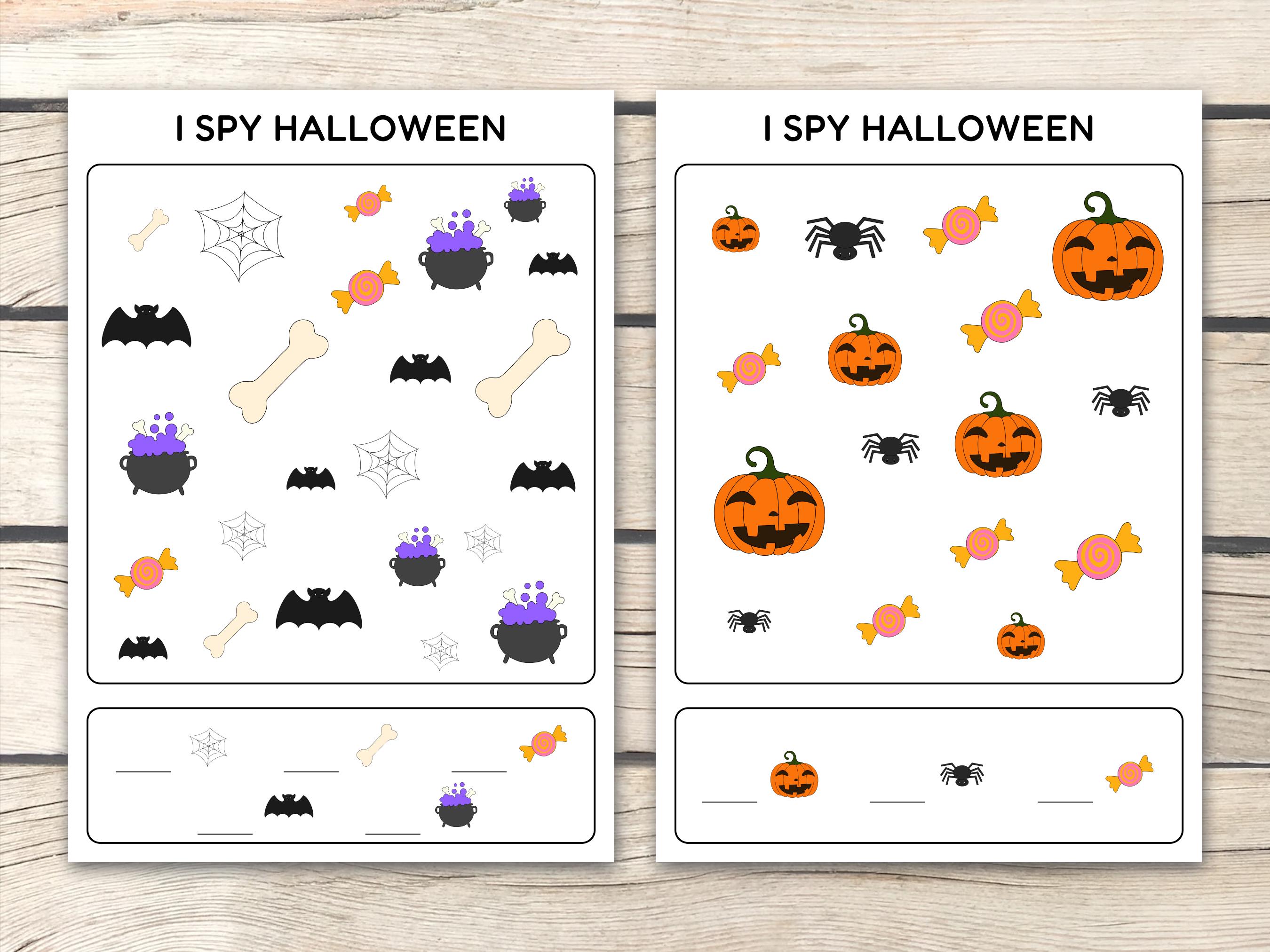 Halloween I Spy Worksheet, Halloween Activity, Halloween I Spy, I Spy ...