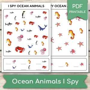 Ocean Animals I Spy Worksheet, Ocean Animals Activity, I Spy Activity ...