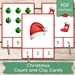Counting Christmas Cards (1 to 10), Montessori Cards, Preschool ...