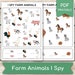 Farm Animals I Spy Worksheet, Farm Animals Activity, I Spy Activity ...
