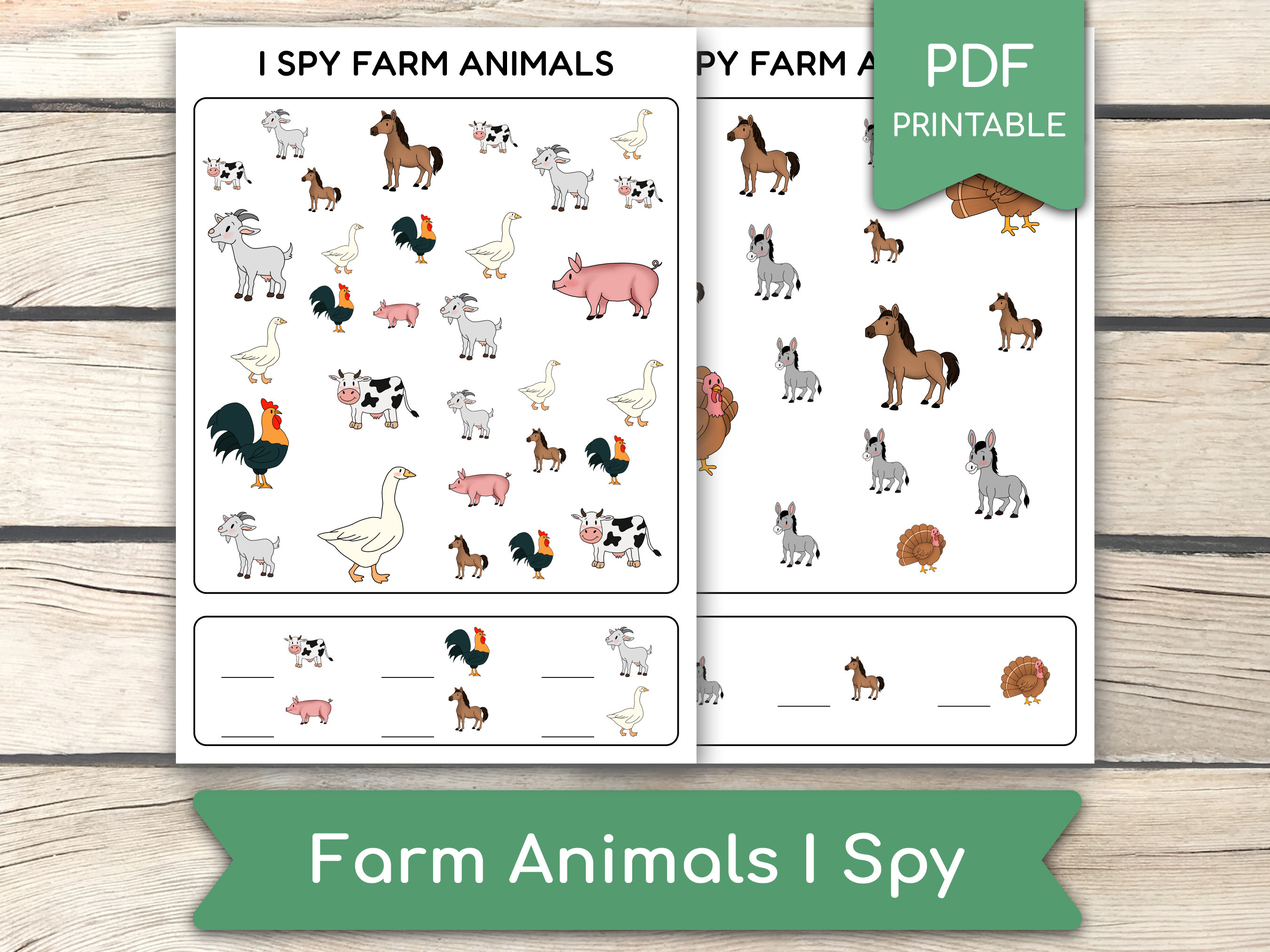 Farm Animals I Spy Worksheet, Farm Animals Activity, I Spy Activity ...