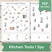 Kitchen Tools I Spy Worksheet, Kitchen Tools Activity, I Spy Activity ...