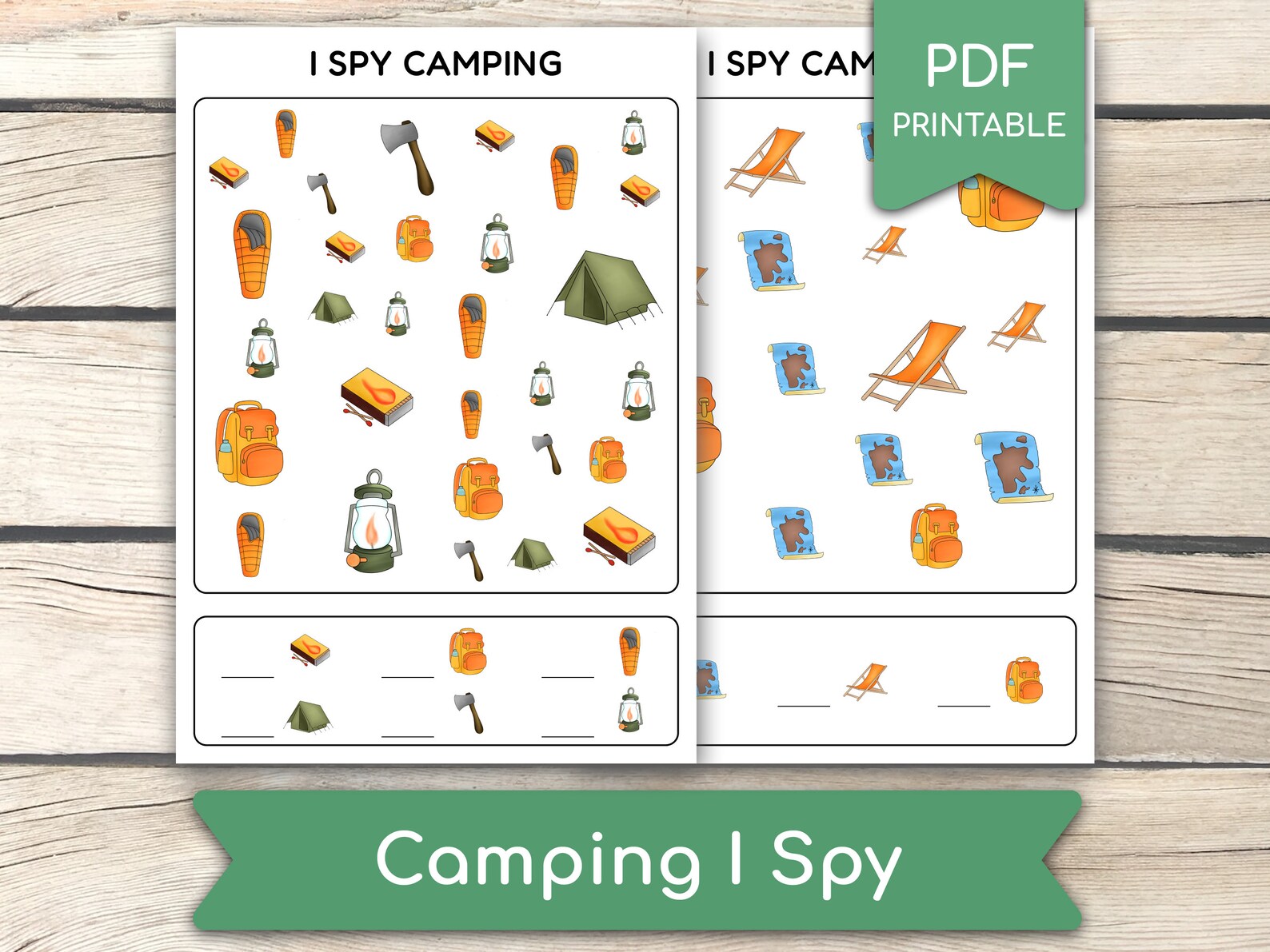Camping I Spy Worksheet, I Spy Activity, Educational Preschool, Busy ...