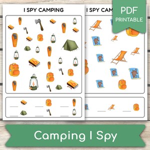 Camping I Spy Worksheet, I Spy Activity, Educational Preschool, Busy ...