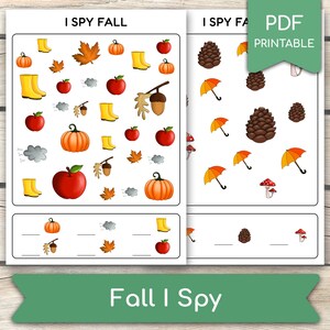Fall I Spy Worksheet, Fall Activity, Autumn Activity, Autumn I Spy, I ...