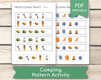 Camping Shadow Matching Game: Preschool Activity (PDF Printables) - Etsy