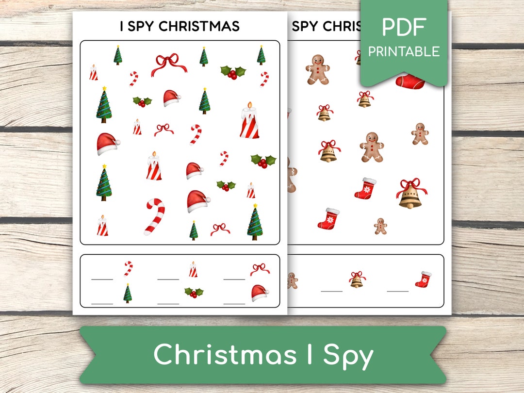 Christmas I Spy Worksheet, Christmas Activity, I Spy Activity ...
