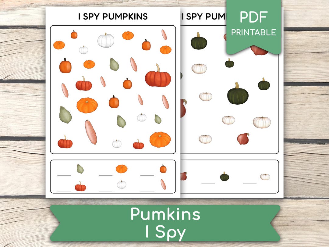 Pumpkins I Spy Worksheet, Pumpkin Activity, I Spy Activity, Educational ...