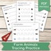 Preschool Line Tracing Practice, Farm Animals Pre-writing Activities ...