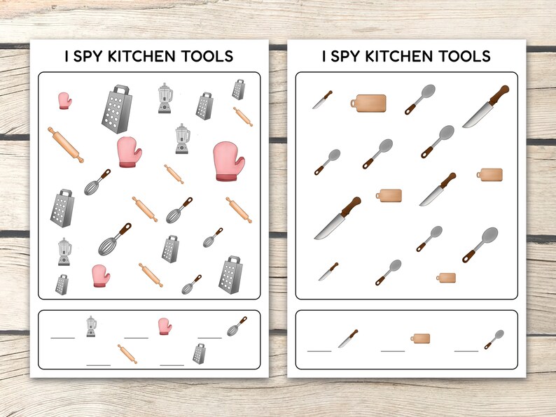 Kitchen Tools I Spy Worksheet, Kitchen Tools Activity, I Spy Activity ...