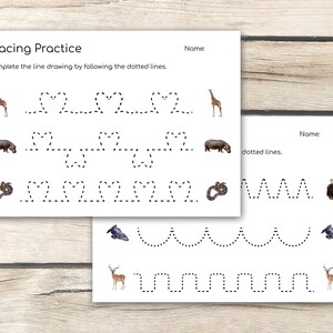 Preschool Line Tracing Practice, Safari Animals (real Pictures) Pre ...