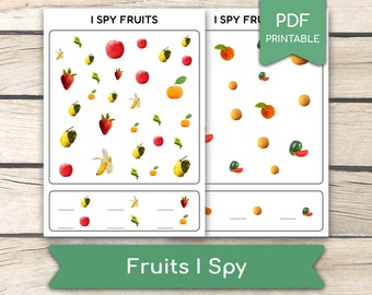 Fruits I Spy Worksheet (real Pictures), Fruits Activity, I Spy Activity ...