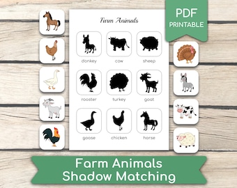 Pet Animals Shadow Matching Game, Pet Animals Worksheet, Matching ...