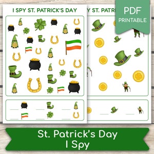 St. Patrick's Day I Spy Worksheet, I Spy Activity, St. Patrick's Day ...