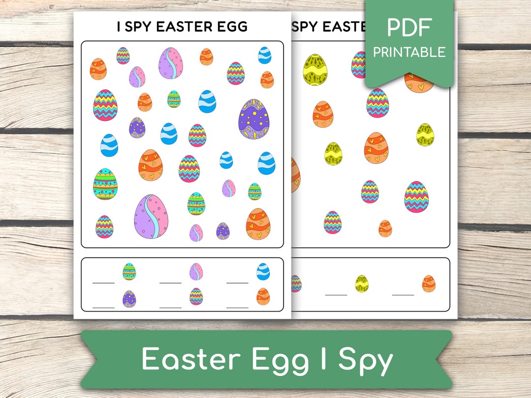 Easter Egg I Spy Worksheet, Easter Activity, I Spy Activity ...