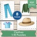 Clothes 1-10 Puzzles, Clothes Activity, Clothes Number Puzzles, Puzzles ...