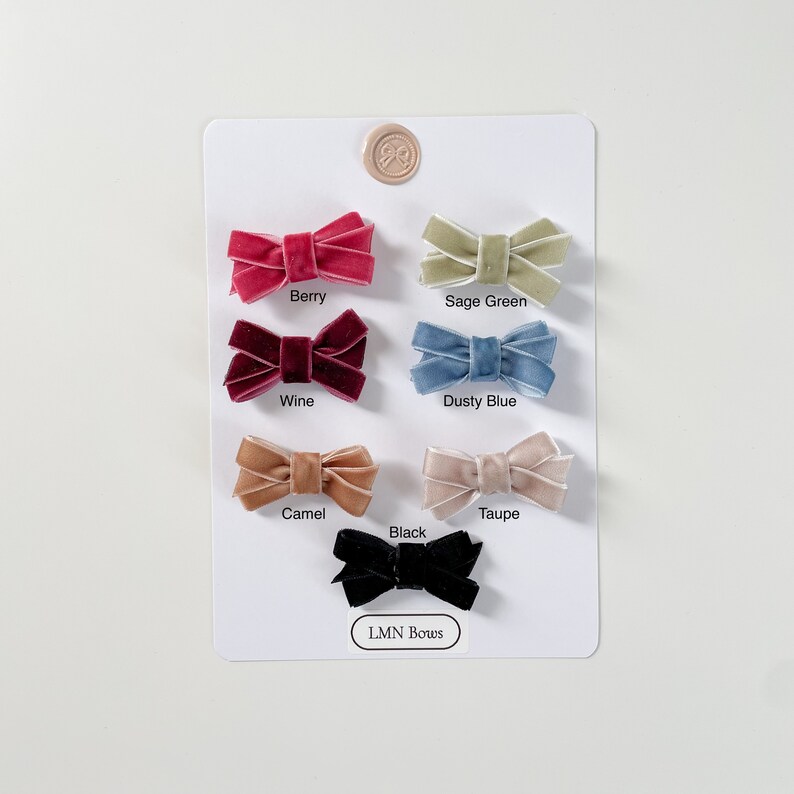 Velvet Mini Nylon Baby Bow Headband, Soft Infant Bow, Fall Bow for ...