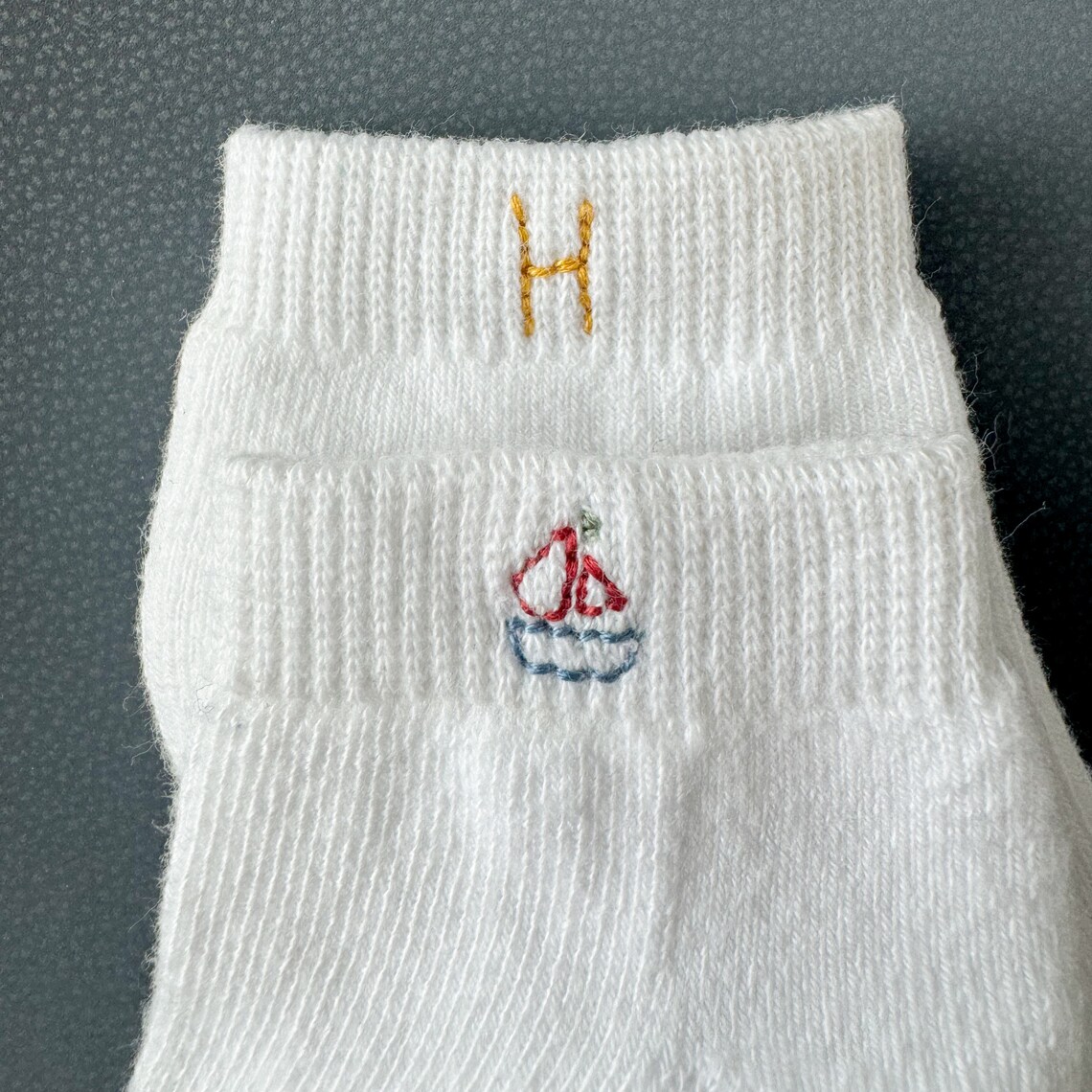 Personalized Sailboat Baby Socks Toddler Embroidered Socks Embroidered ...