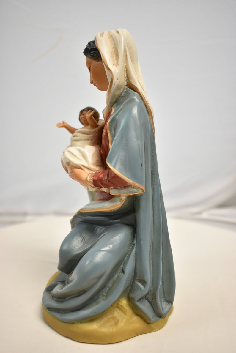 Virgin Mary on Knees With Baby Jesus Statue 260 - Etsy
