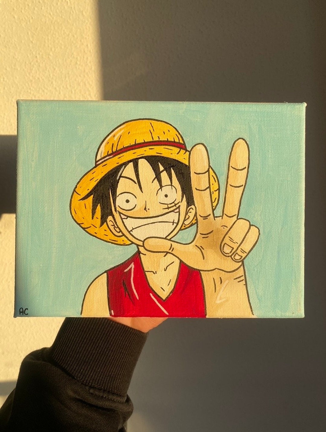 Canva, Luffy One Piece Painting - Etsy UK