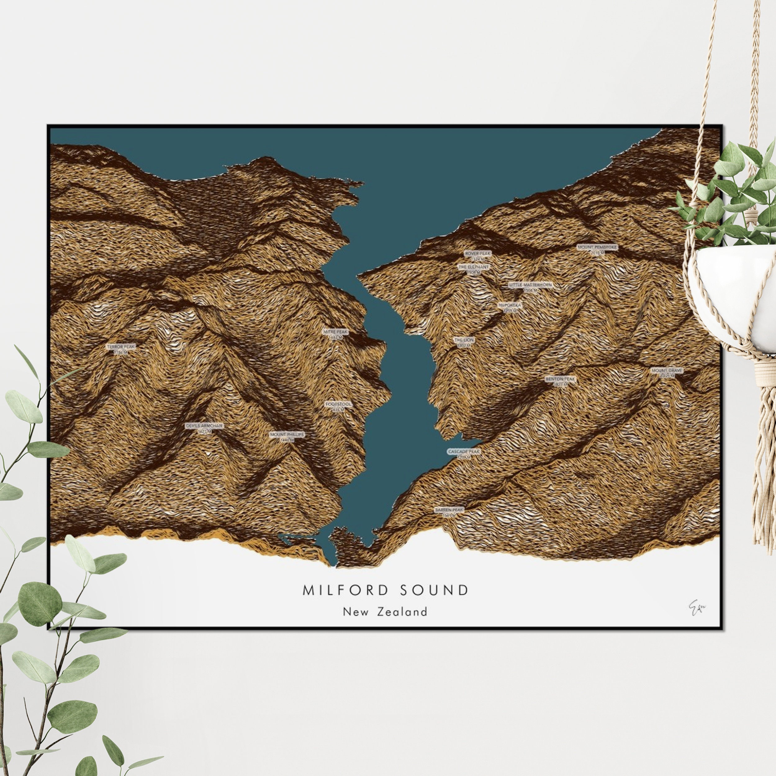 Milford Sound Poster Map - Etsy