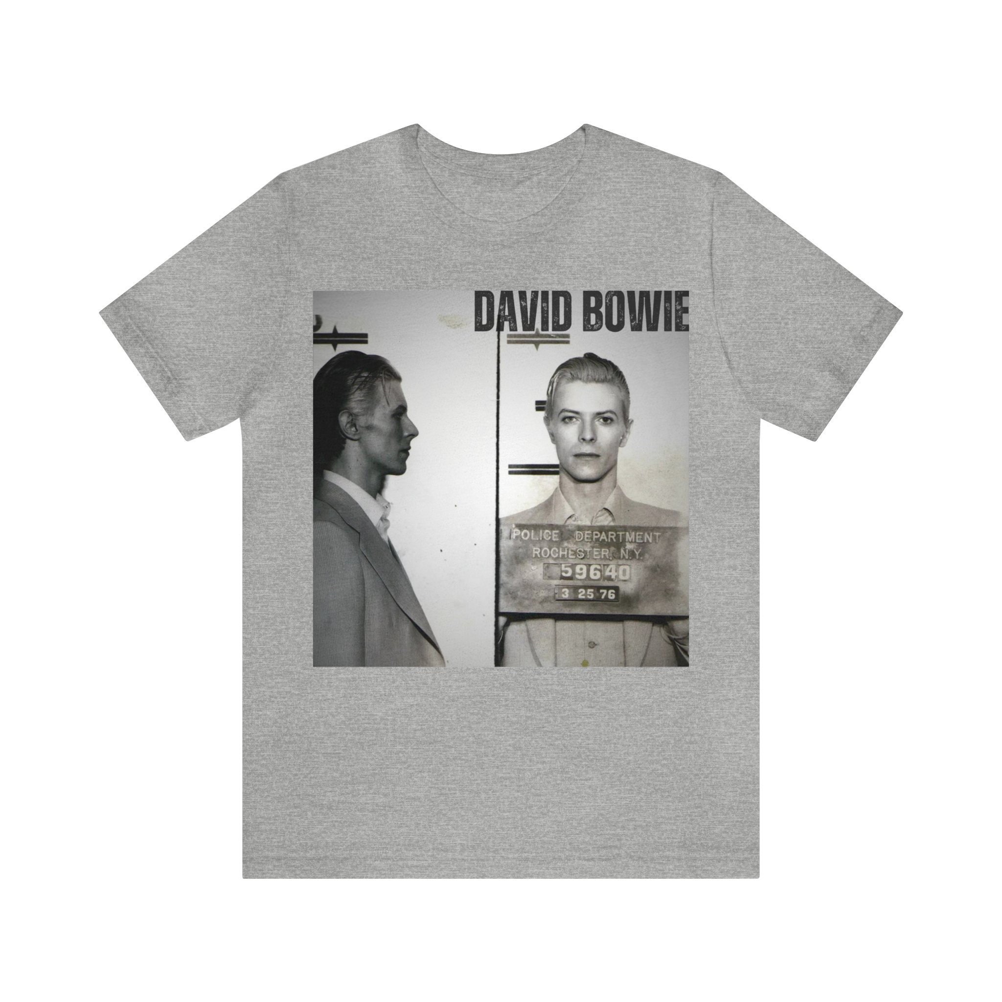 David Bowie Mugshot Photograph Graphic Tee Shirt for Men and Women ...
