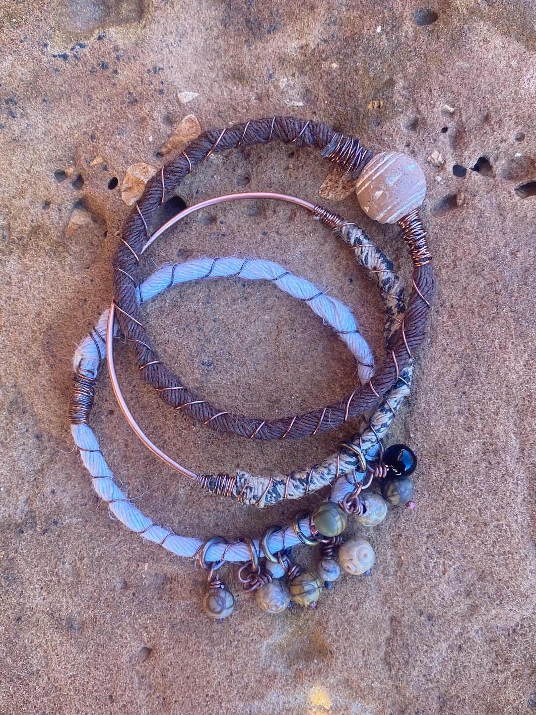 Gypsy Bohemian Bangle Bracelets - Etsy