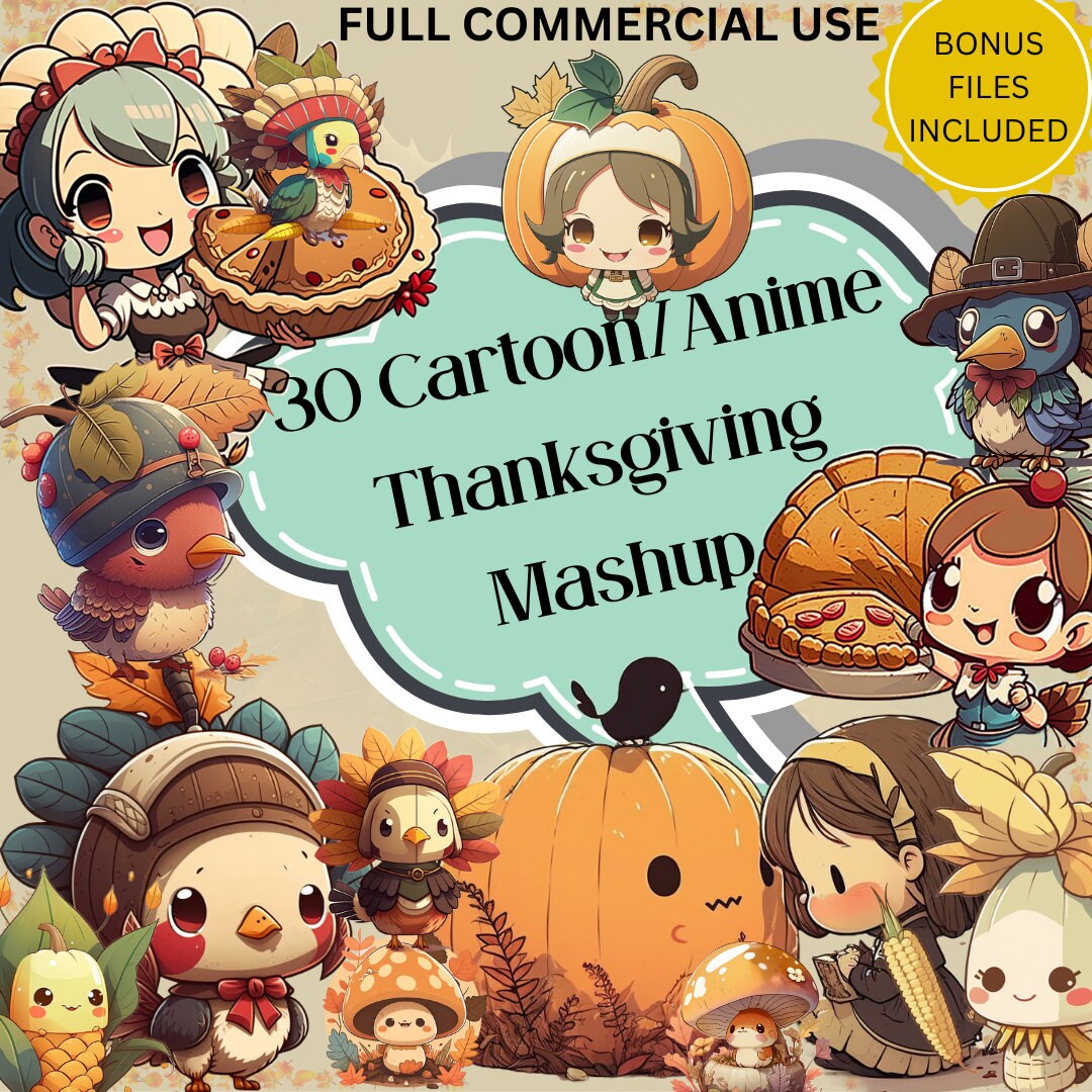 Cute Thanksgiving Clipart Illustrations, Anime/cartoon Turkey Clipart ...