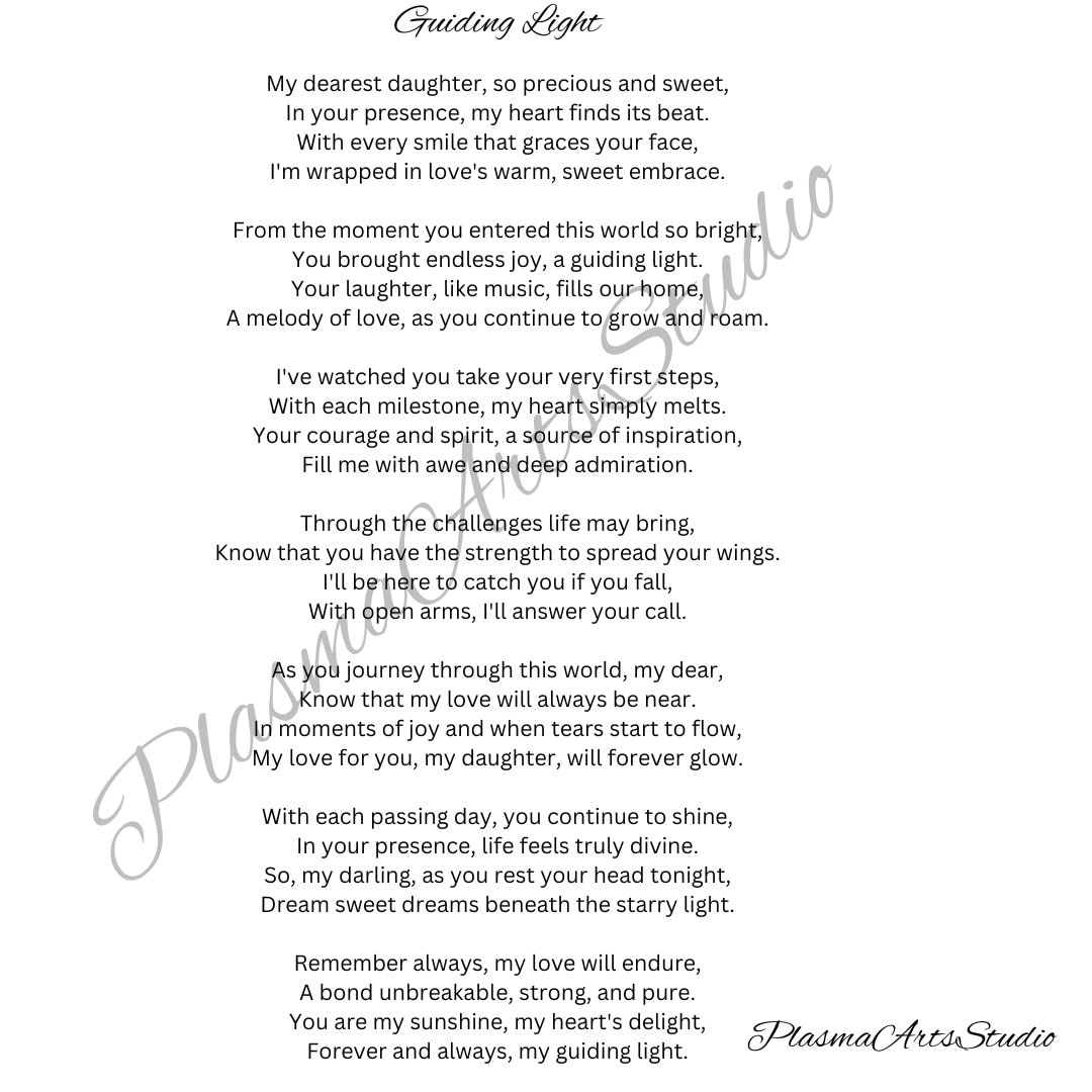 Guiding Light (a Poem to My Daughter) - Etsy