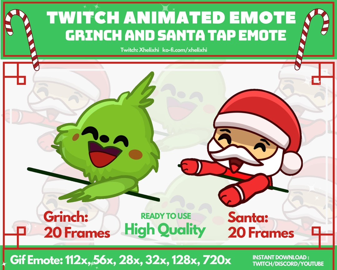 Christmas Tap ANIMATED Emote GRINCH Tap Emote Santa Tap - Etsy