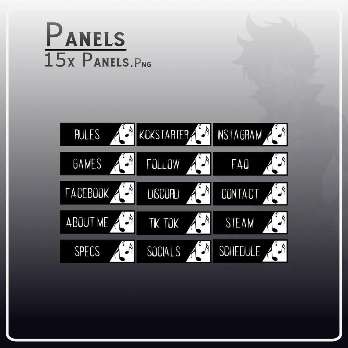 HEAVY Metal Luffy Stream Overlay Pack, One Piece Overlay, Heavy Metal ...