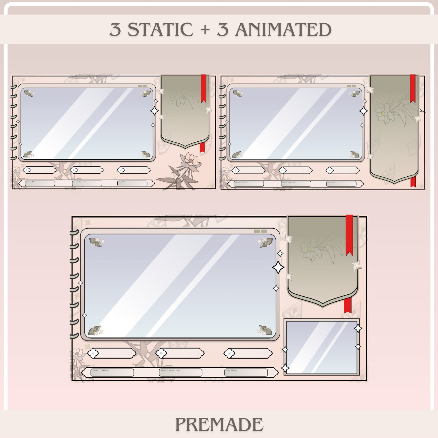 ANIME Animated SCREEN OVERLAY, Genshin Impact Overlay, Animated Overlay ...