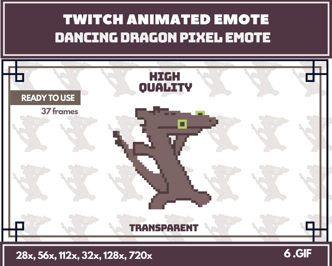 TOOTHLESS Pixel Dance Animated Emote, Twitch meme emote, Animated ...