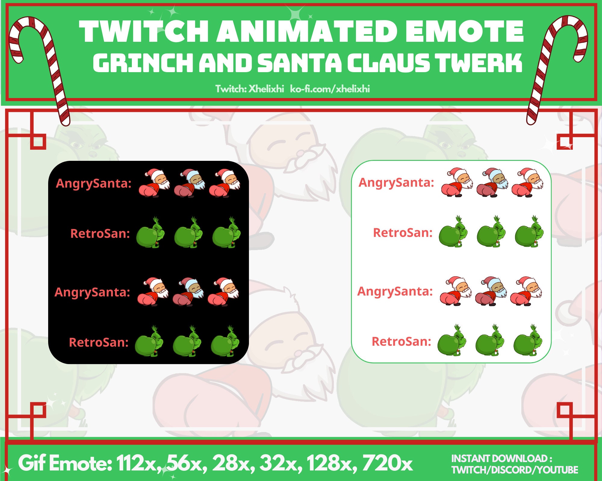 Gesto Animado De Twerk Twerking Animado De Navidad Gesto Etsy España