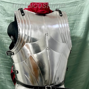 Armor Breastplate Cuirass Knight Armor New 20GA Steel Medieval Upper ...