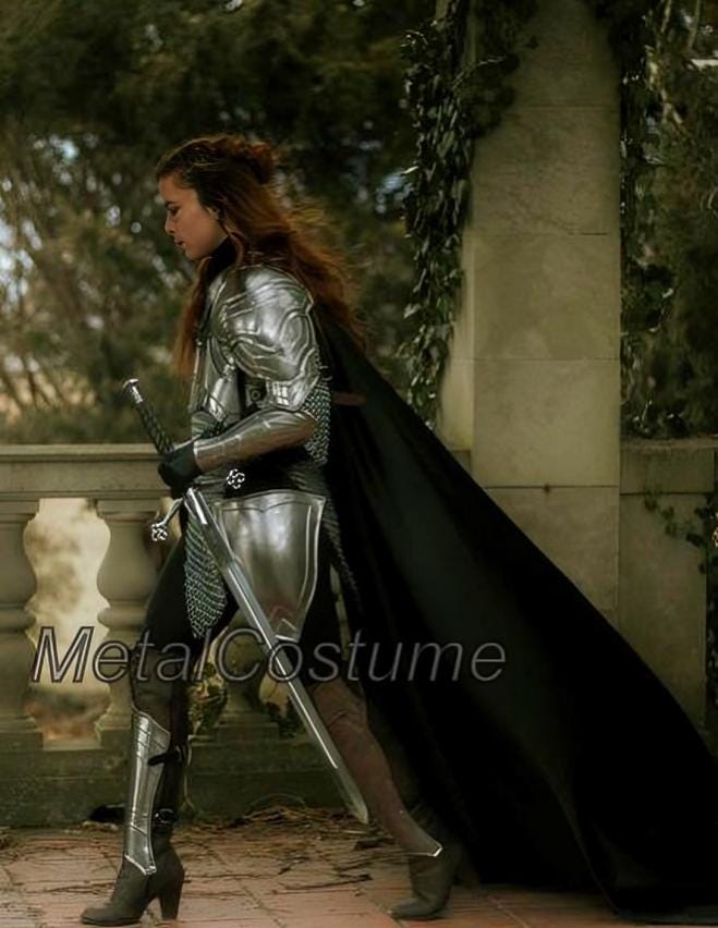 Medieval Lady Knight Armor Warrior Queen Armor Set Valkyrie Battle ...